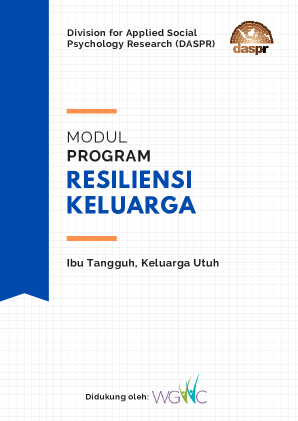 (PDF) Modul Program Resiliensi Keluarga. Ibu Tangguh Keluarga Utuh [The ...