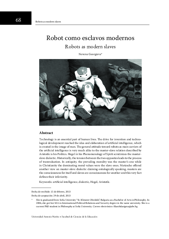 (PDF) Robots as modern slaves