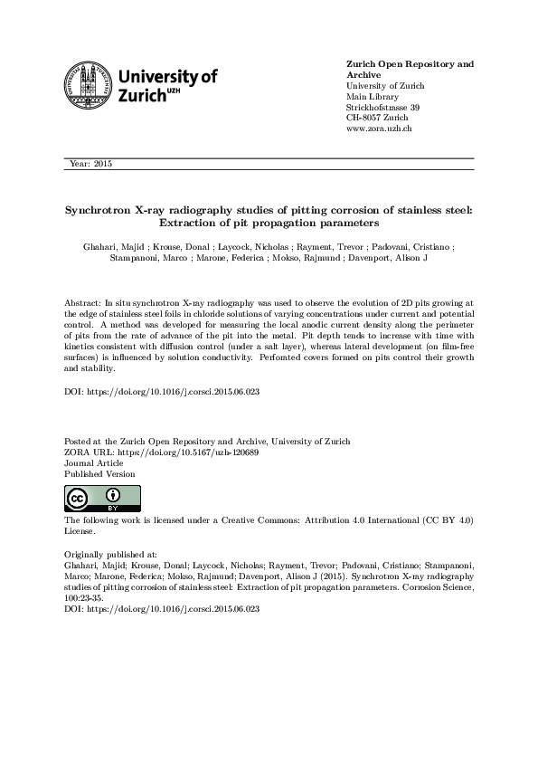 (PDF) Numerical simulation of pitting corrosion | Alessandra A Ferreira - Academia.edu