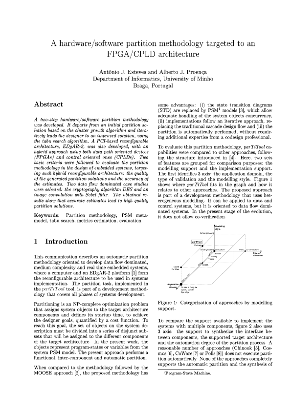(PDF) A hardware/software partition methodology targeted to an FPGA/CPLD architecture