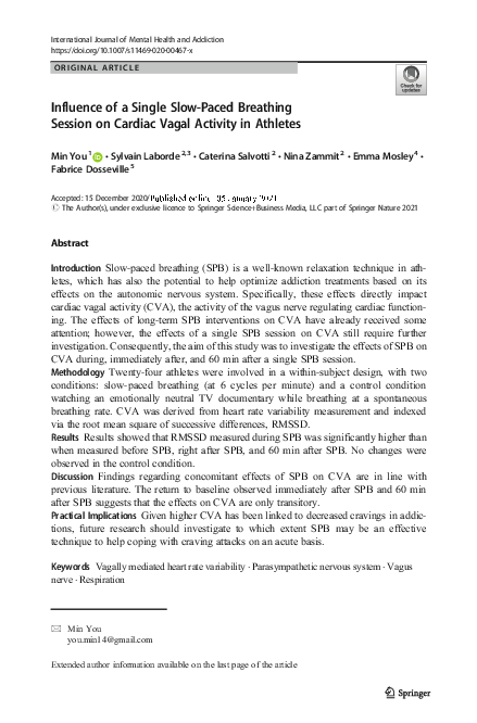 (PDF) Influence of a Single Slow-Paced Breathing Session on Cardiac ...
