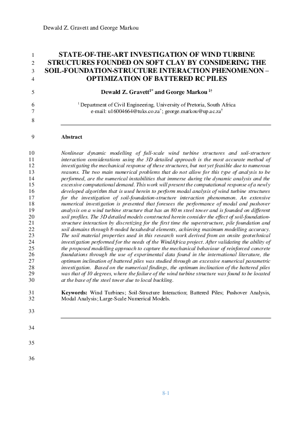 (PDF) State-Of-The-Art Investigation of Wind Turbine Structures by Considering the Soil ...