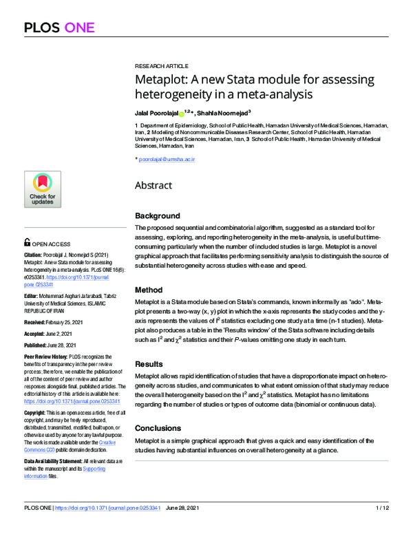 (PDF) Metaplot: A new Stata module for assessing heterogeneity in a ...