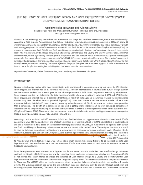 (PDF) The Influence of User Interface Design and User Experience to E ...