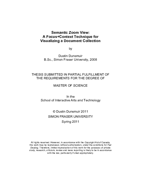 A Focus + Context Technique for Visualizing a Document Collection