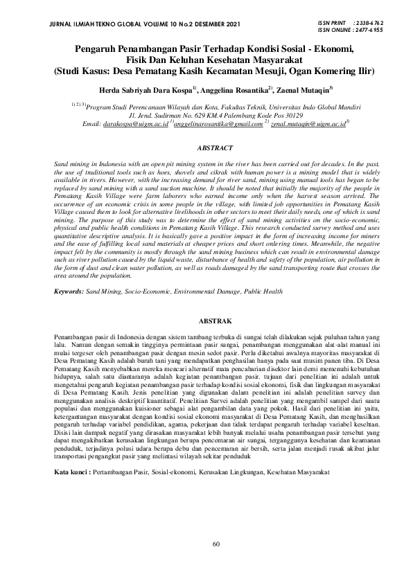 (PDF) Eksploitasi Pasir Besi Dan Dampak Lingkungan Sosial, Budaya, Ekonomi Pada Masyarakat DI ...