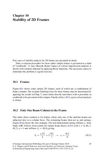(PDF) Stability of 2D Frames