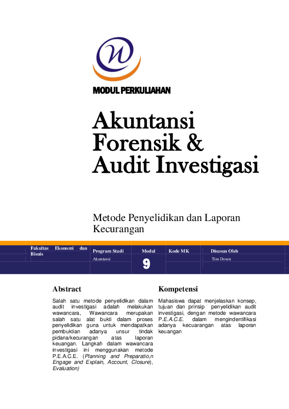 (PDF) Akuntansi Forensik & Audit Investigasi
