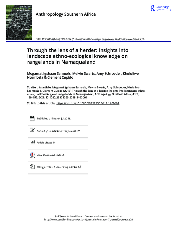 (PDF) Through the lens of a herder: insights into landscape ethno ...