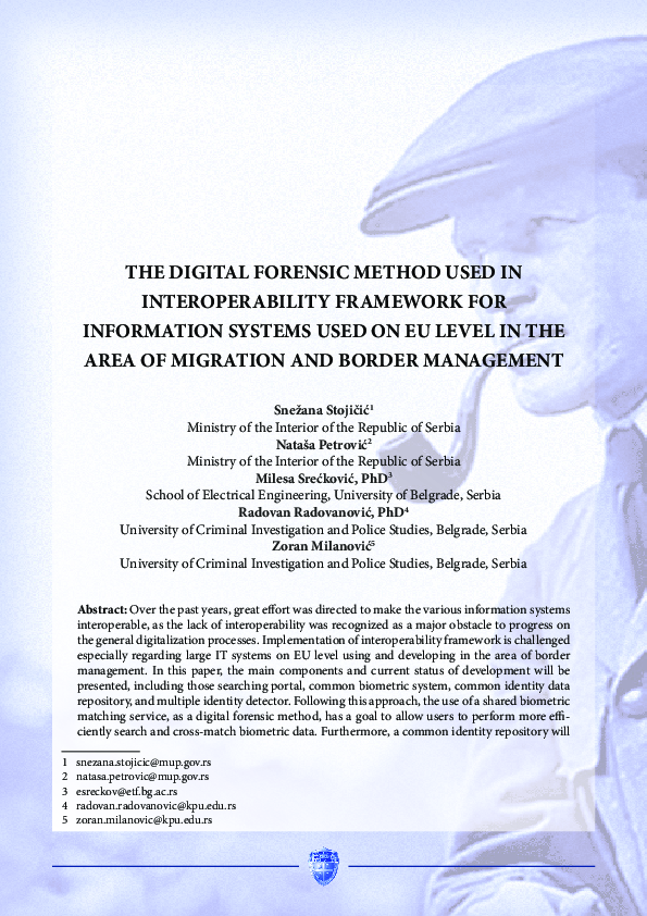 Pdf Digital Forensic Method Used In Interoperability Framework For Information Systems Used On