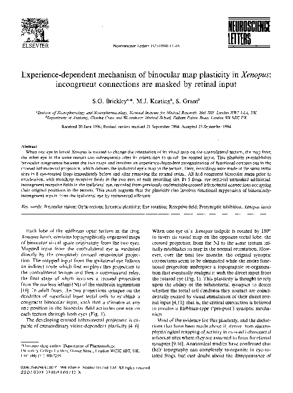 (PDF) Experience-dependent mechanism of binocular map plasticity in ...