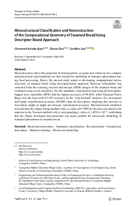(PDF) Microstructural Classification and Reconstruction of the Computational Geometry of Steamed ...