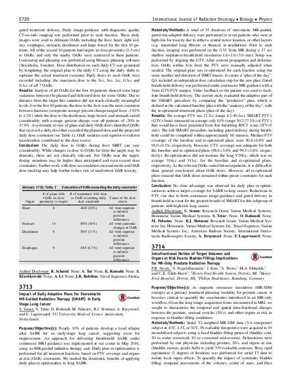 Pdf Intrafractional Motion Of Target Volumes And Organs At Risk Due To Bladder Filling
