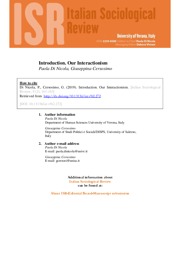 (PDF) Introduction. Our Interactionism
