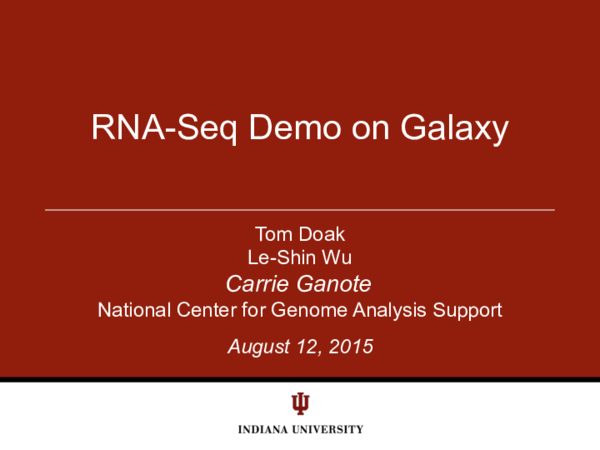 (PDF) RNA-Seq Demo on Galaxy