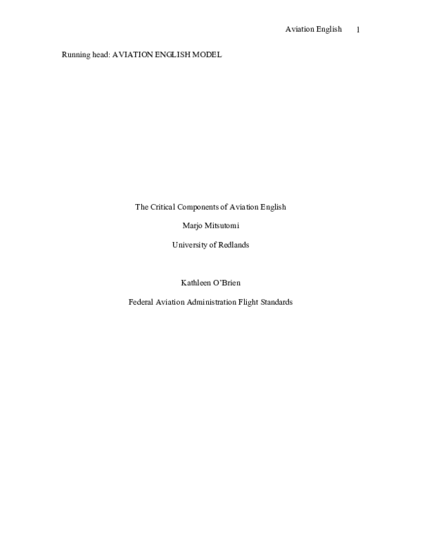 (PDF) Federal Aviation Administration Flight Standards