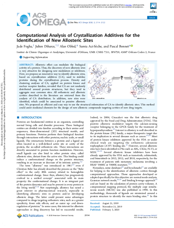 (PDF) Computational Analysis of Crystallization Additives for the ...