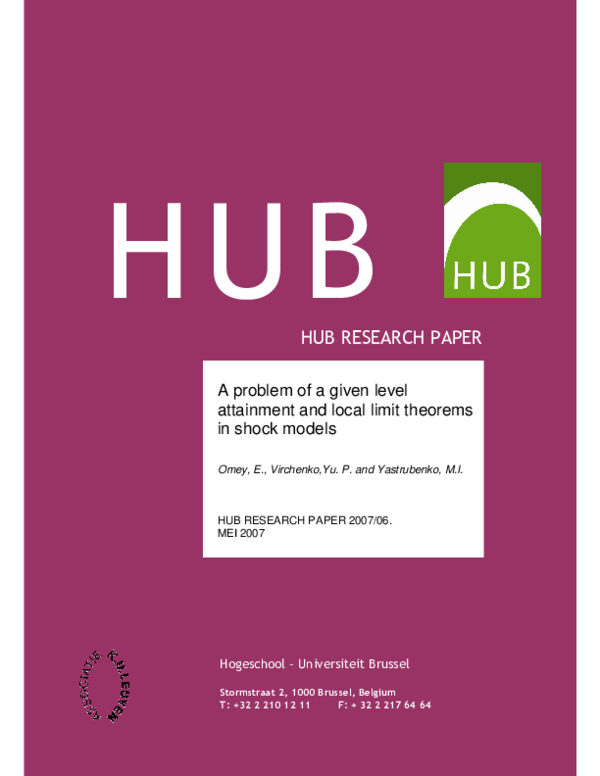 (PDF) A problem of a given level attainment and local limit theorems in ...