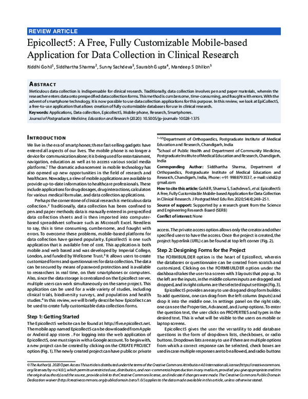 (PDF) Epicollect5: A Free, Fully Customizable Mobile-based Application ...