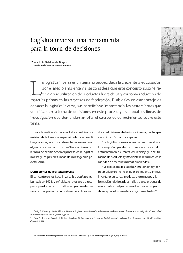 (PDF) Logística inversa, una herramienta para la toma de decisiones