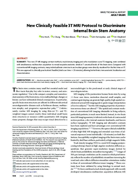 (PDF) New Clinically Feasible 3T MRI Protocol to Discriminate Internal ...