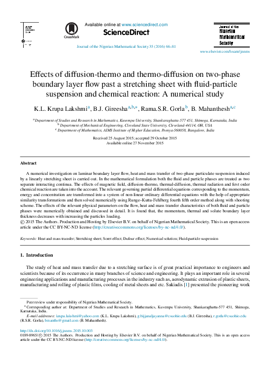 (PDF) Effects of diffusion-thermo and thermo-diffusion on two-phase ...