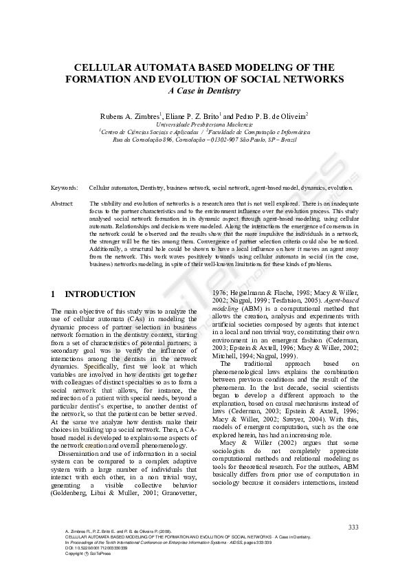 Pdf Cellular Automata Based Modeling Of The Formation And Evolution