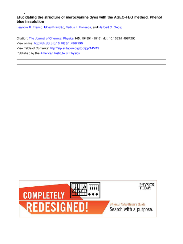 (PDF) Elucidating the structure of merocyanine dyes with the ASEC-FEG ...