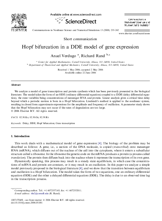 (PDF) A Continuous Model of Gene Expression | Jason Pham - Academia.edu