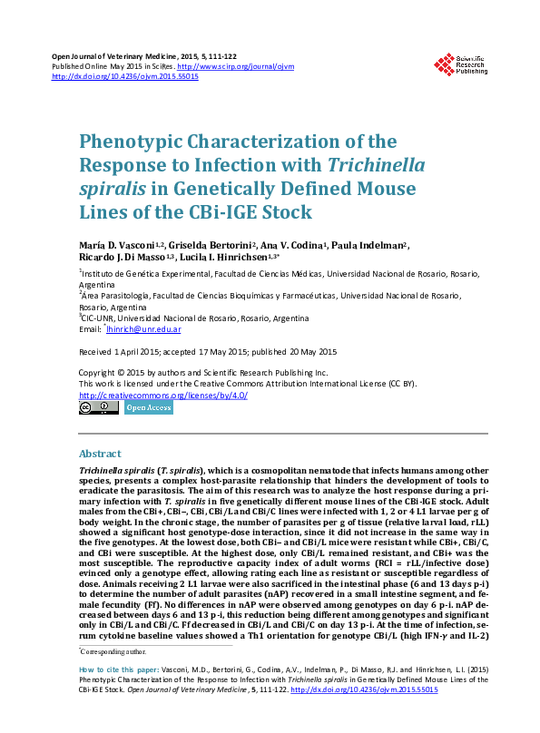 (PDF) Phenotypic Characterization of the Response to Infection with ...