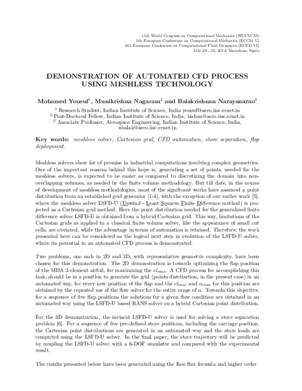 (PDF) Automated CFD Process with Meshless Technology Solvers
