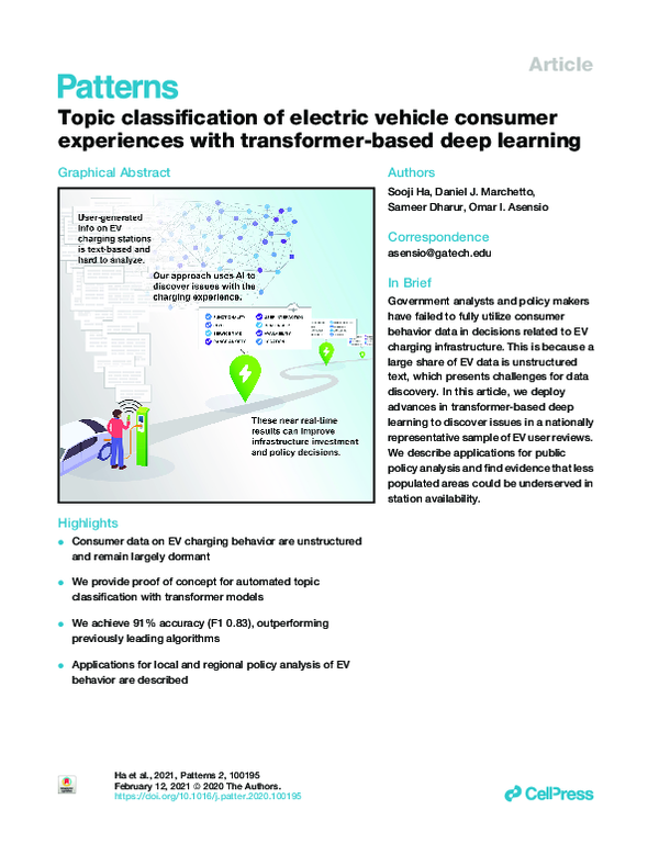 (PDF) Topic classification of electric vehicle consumer experiences ...
