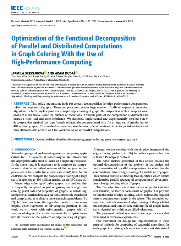 (PDF) Optimization of the Functional Decomposition of Parallel and Distributed Computations in ...