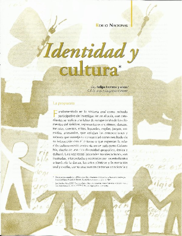 (PDF) Identidad y cultura