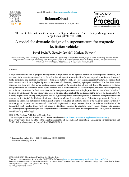 (PDF) A model for dynamic design of a superstructure for magnetic ...