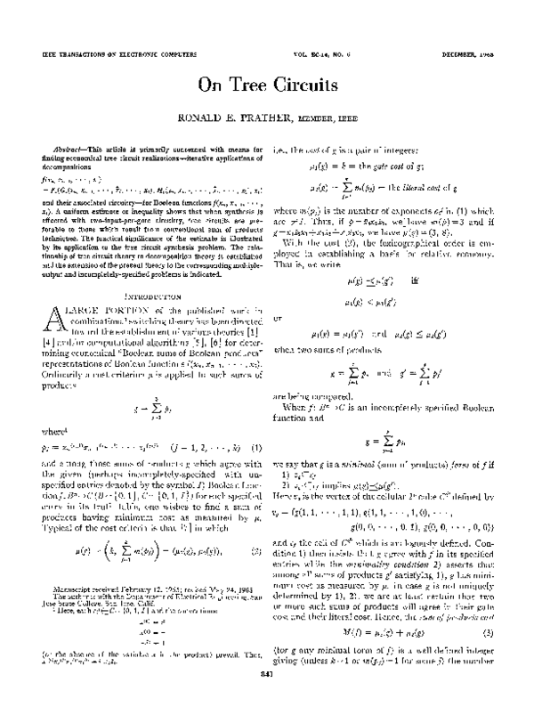 (PDF) On Tree Circuits | Ronald Prather - Academia.edu