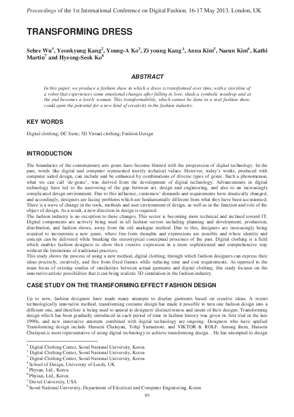 (PDF) Transforming Dress