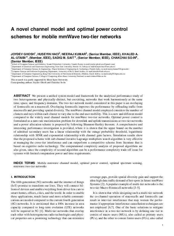 (PDF) A novel channel model and optimal power control schemes for ...