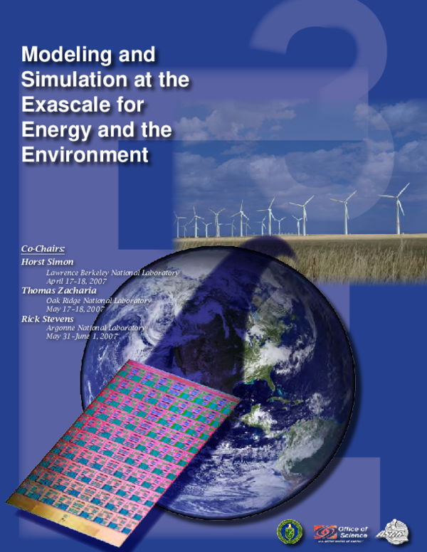 (PDF) Modeling and simulation at the exascale for energy and the ...