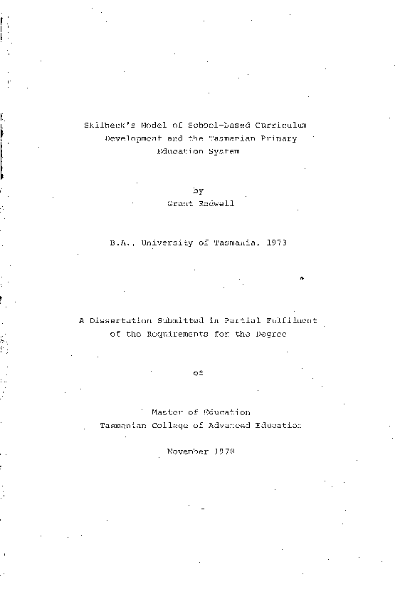(PDF) Skilbeck's model of school-based curriculum development and the ...