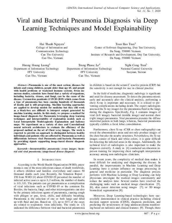 (PDF) Viral and Bacterial Pneumonia Diagnosis via Deep Learning ...