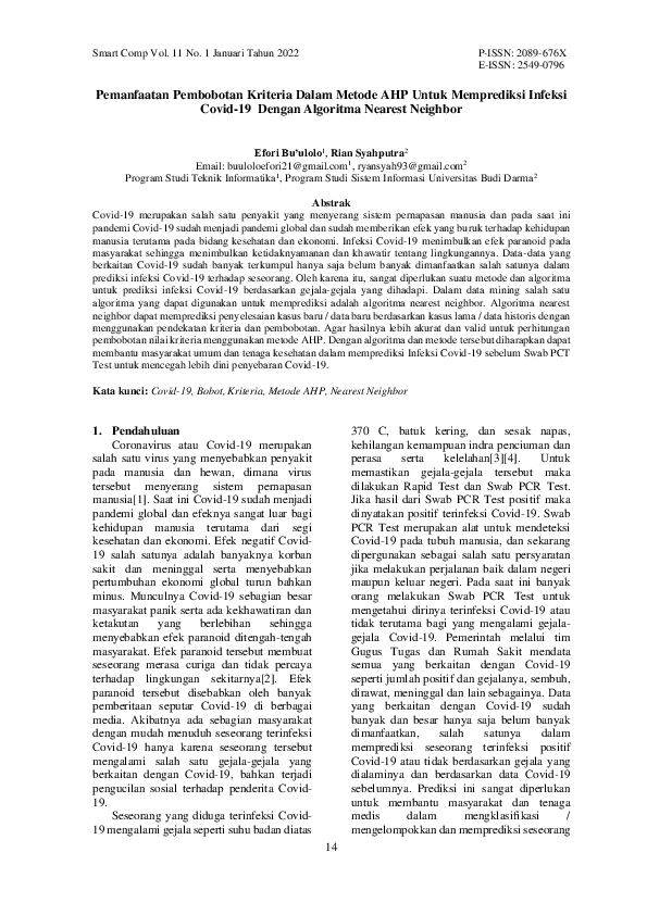 (PDF) Pemanfaatan Pembobotan Kriteria Dalam Metode AHP Untuk ...