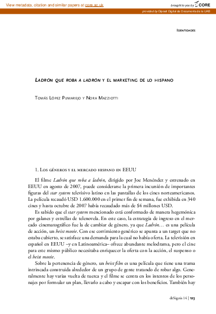 (PDF) Ladrón que roba a ladrón y el marketing de lo hispano