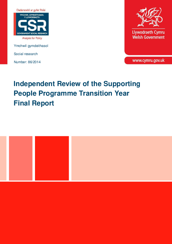 (PDF) Independent review of the Supporting People Programme transition ...