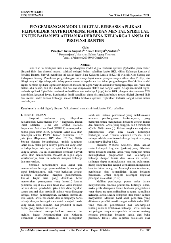 (PDF) PENGEMBANGAN MODUL DIGITAL BERBASIS APLIKASI FLIPBUILDER MATERI DIMENSI FISIK DAN MENTAL ...