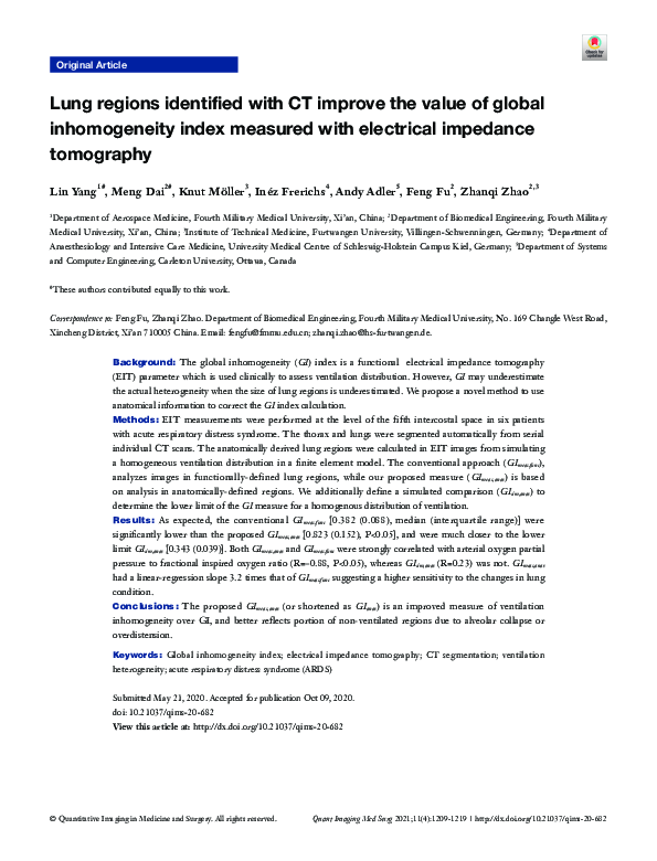 (PDF) Lung regions identified with CT improve the value of global ...