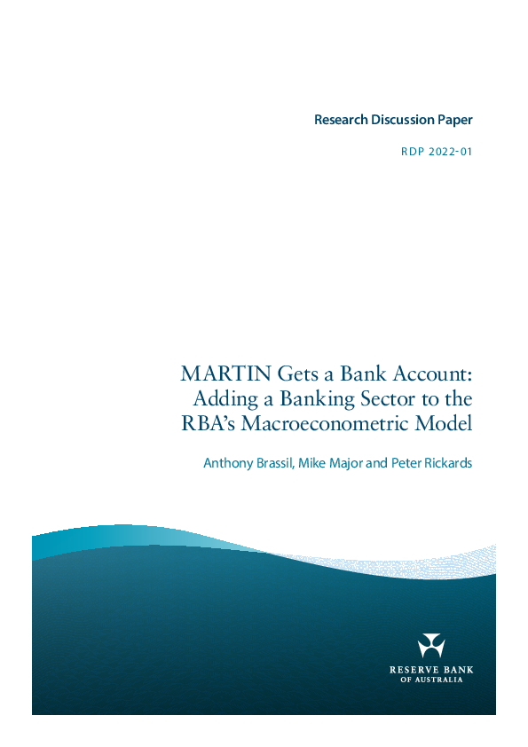 (PDF) MARTIN Gets a Bank Account: Adding a Banking Sector to the RBA's ...