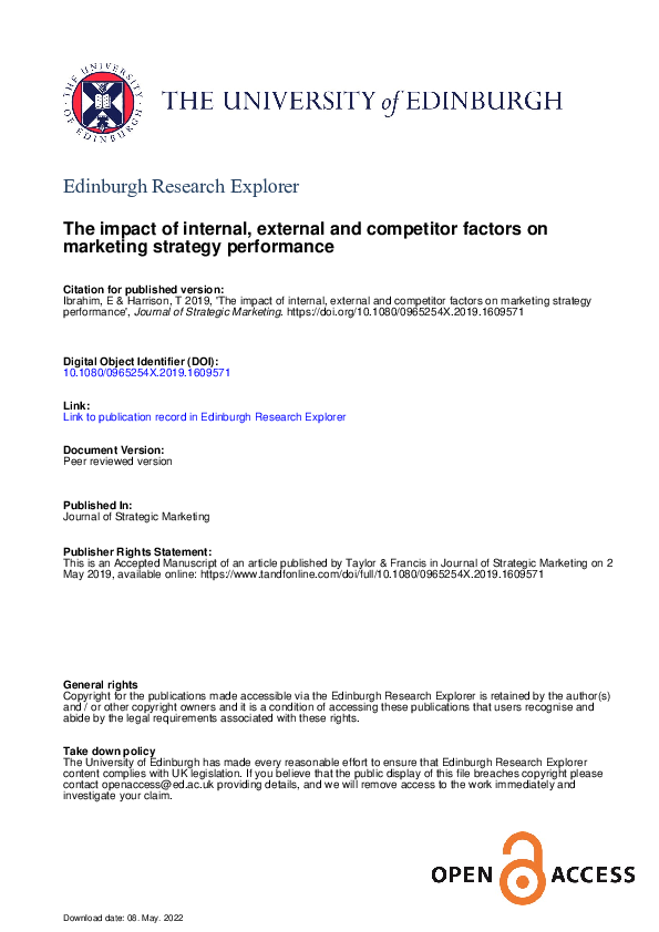 (PDF) The impact of internal, external, and competitor factors on ...