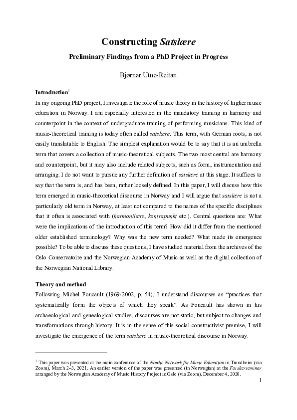 (PDF) Constructing “Satslære”: Preliminary Findings from a PhD Project ...