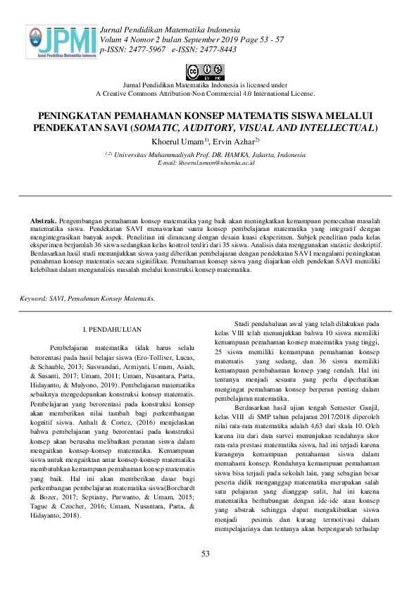 (PDF) Peningkatan Pemahaman Konsep Matematis Siswa Melalui Pendekatan (Somatic, Auditory, Visual ...